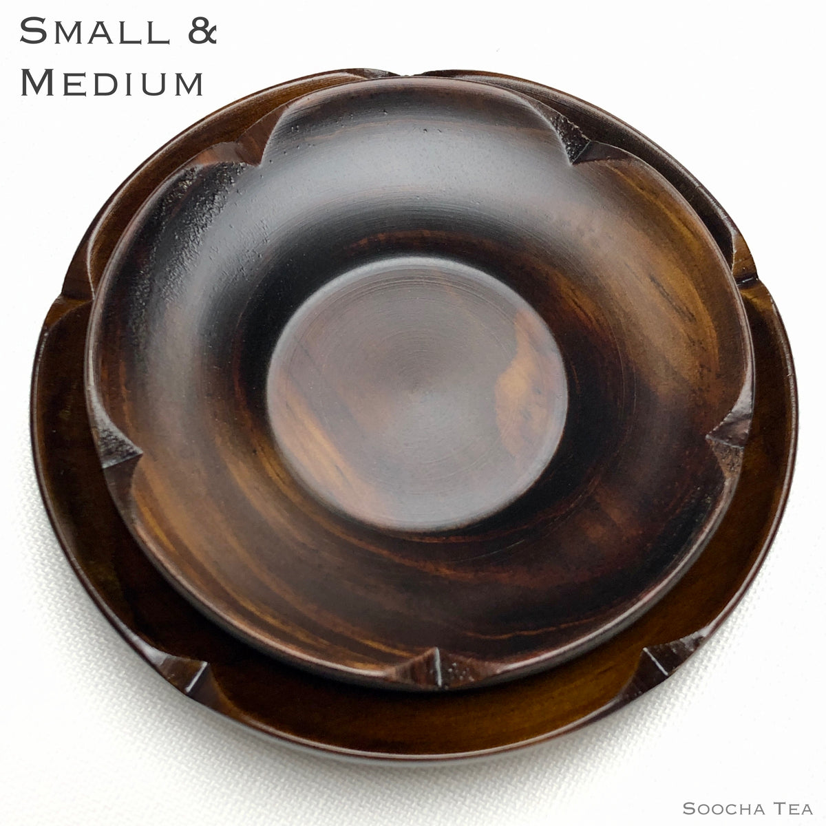 Flower Wooden Saucers | Soocha Tea